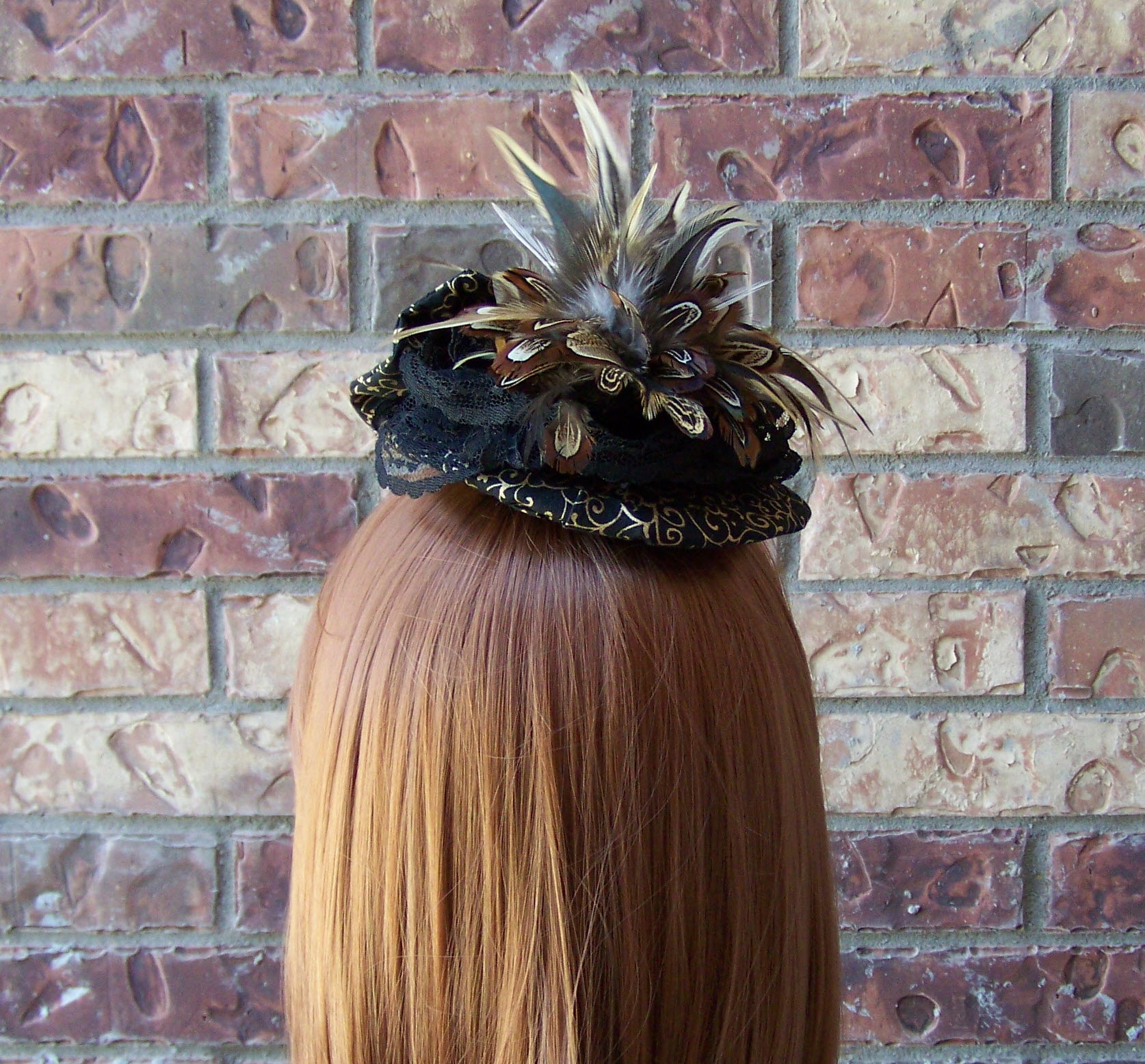 Teardrop Fascinator Hat With Hackle And Pheasant Feathers on Luulla